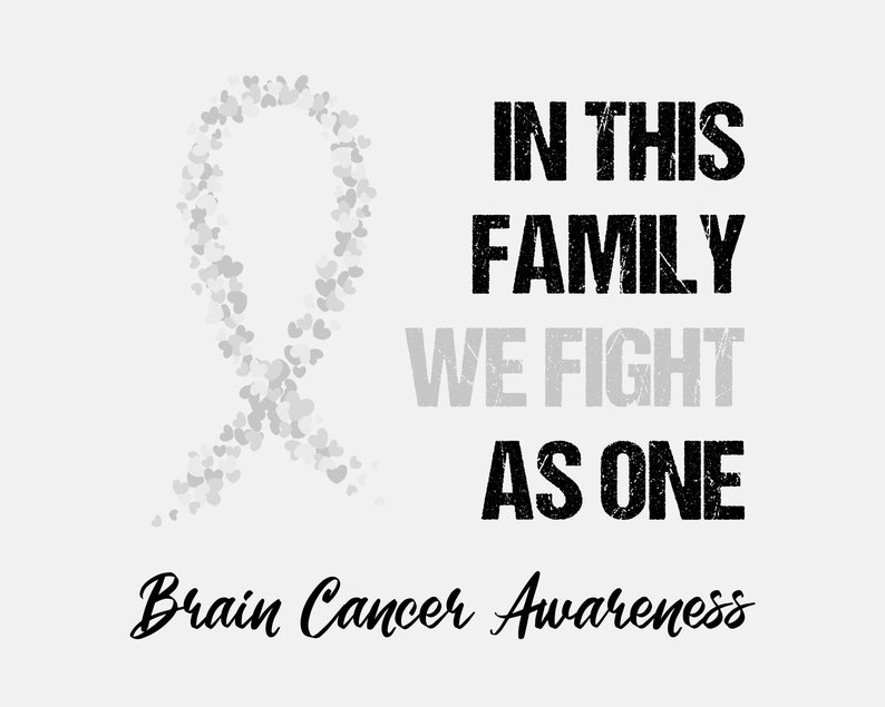 Brain Cancer Awareness SVG PNG 2 Variants Cut Files for - Etsy
