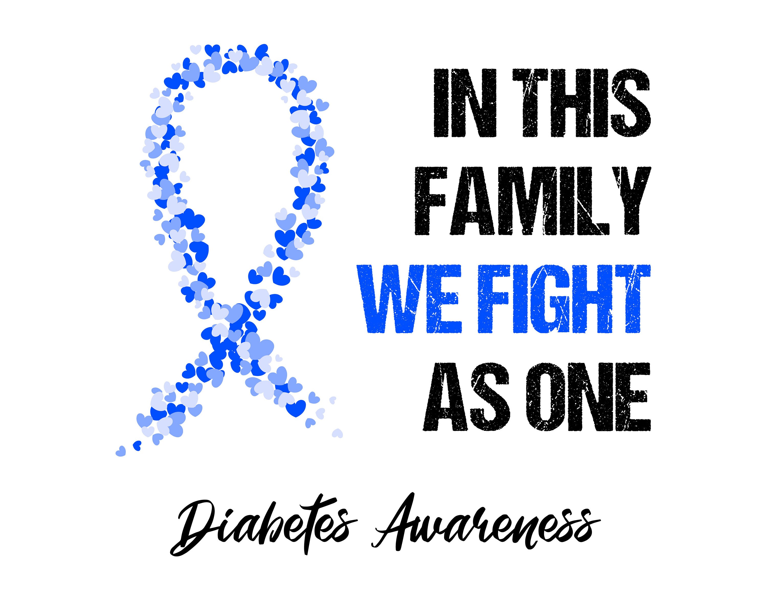Diabetes Awareness Svg Png 2 Variants Cut Files For Cricut Etsy