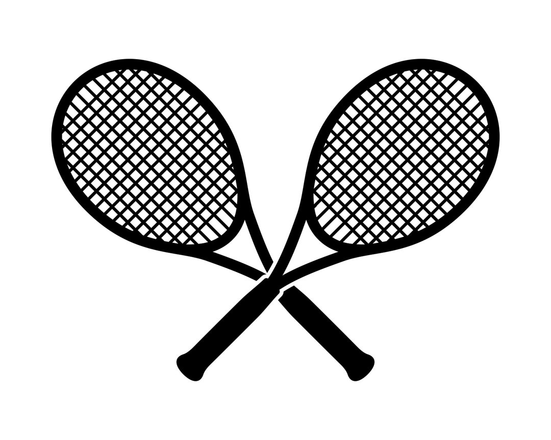 Crossed Tennis Racket SVG, PNG - Tennis Svg, Tennis Clipart, Cut Files ...