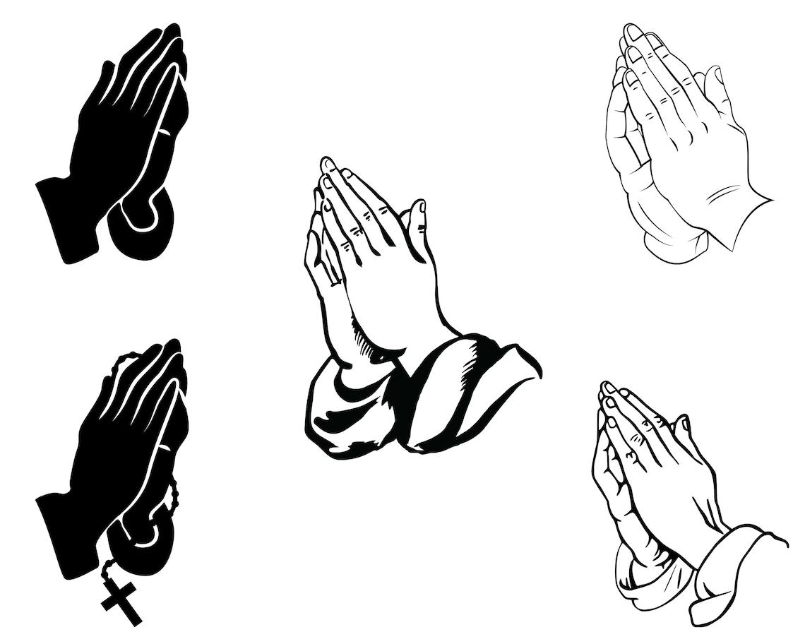 Praying Hands SVG Bundle, PNG - Praying Hands Clipart, Religious Svg, Prayer Svg, Praying Hands ...
