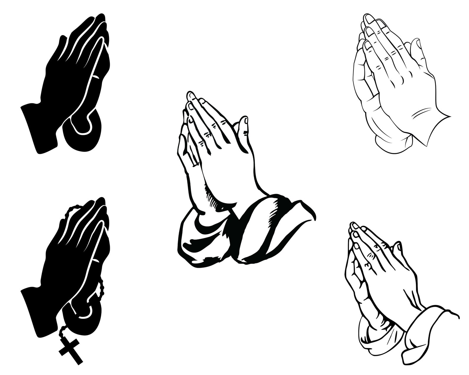Praying Hands SVG Bundle, PNG - Praying Hands Clipart, Religious Svg ...