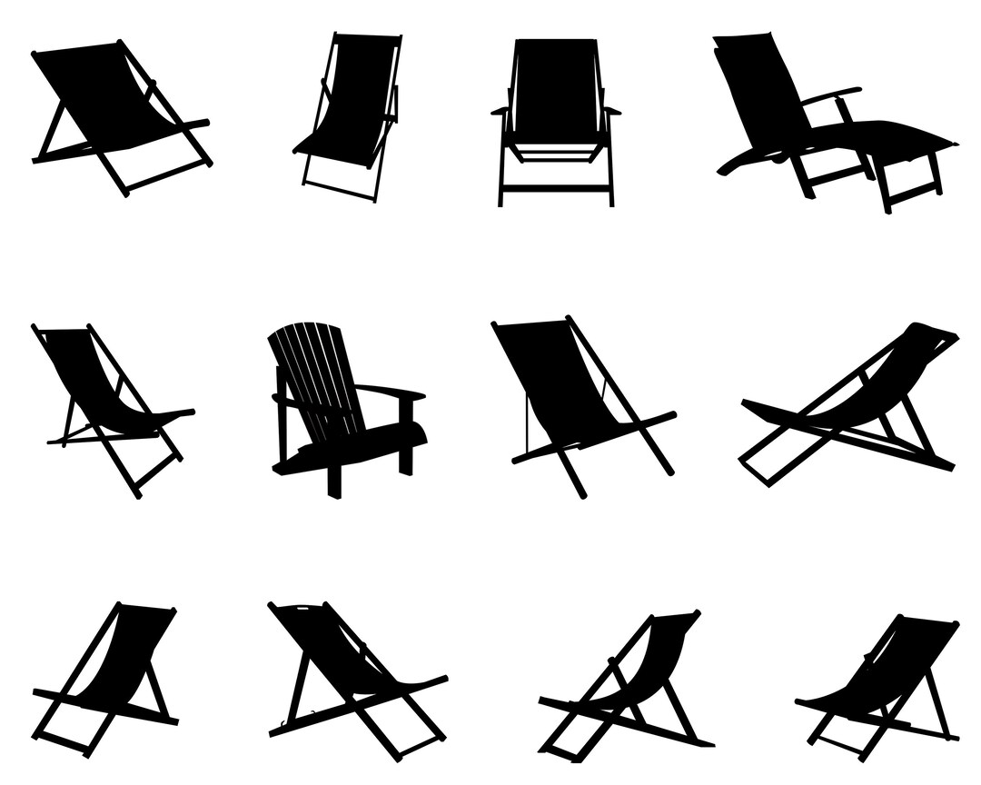 Beach Chair SVG Bundle, Beach Chair Silhouette, Beach Chair Clipart ...