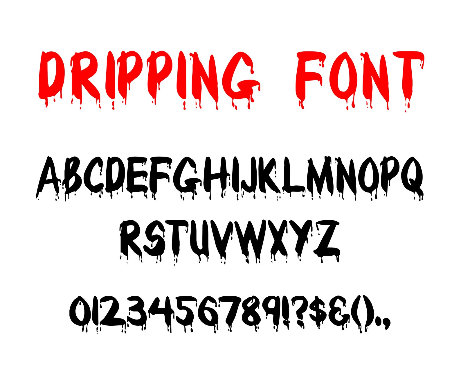 Dripping Fonts SVG, PNG, TTF, Dripping Letters Svg, Dripping Alphabet ...