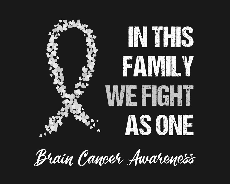 Brain Cancer Awareness SVG PNG 2 Variants Cut Files for - Etsy