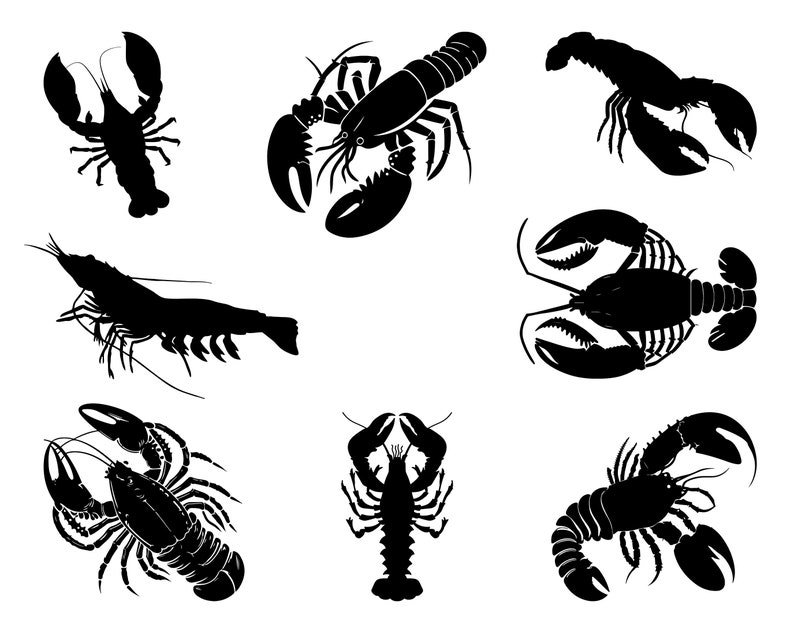 Lobster SVG PNG Lobster Clipart Seafood Svg Lobster - Etsy