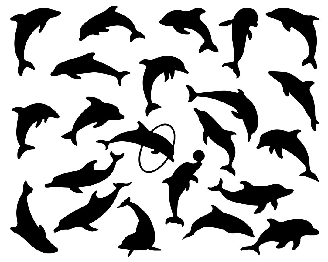 Dolphin SVG Bundle, PNG, Dolphin Silhouette, Cut File for Cricut, Cameo ...