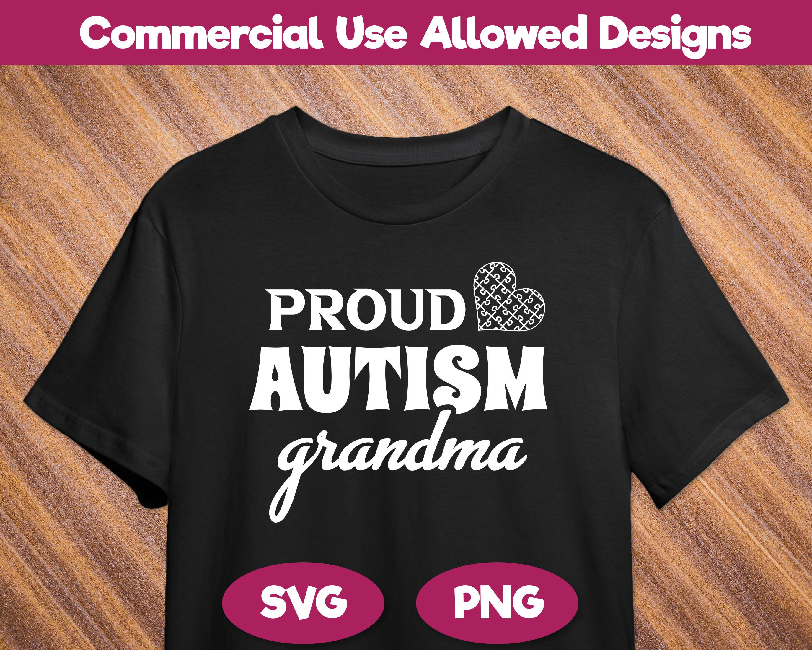Proud Autism Grandma SVG PNG Autism Awareness Svg Puzzle - Etsy