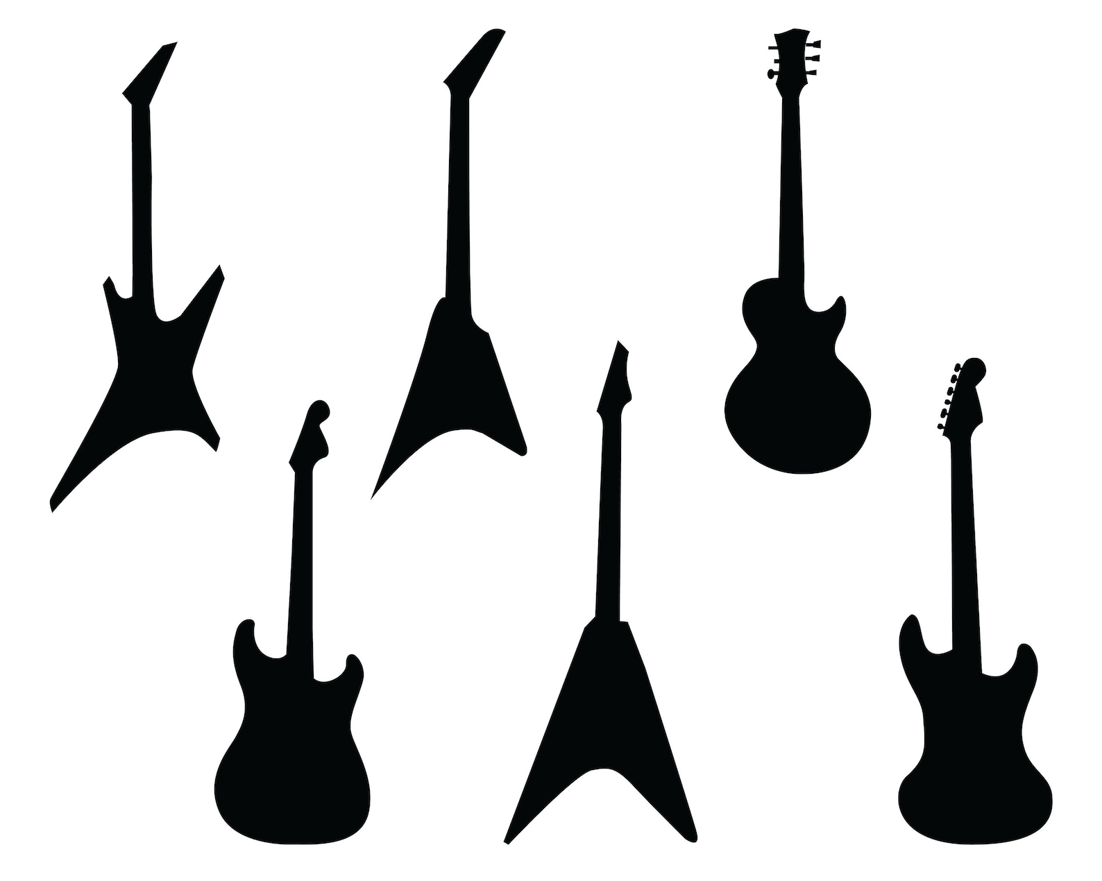 Electric Guitar SVG Bundle, Electric Guitar Silhouette Svg, Png ...