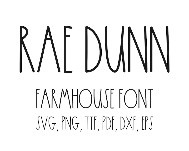 Skinny Font SVG, PNG, TTF, Rae Dunn Font, Farmhouse Font, Font for ...