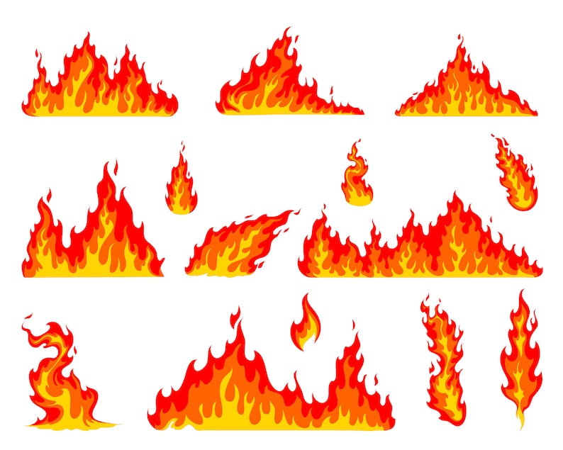 Fire Bundle SVG PNG Fireball Svg Fire SVG Flames Svg Fire - Etsy