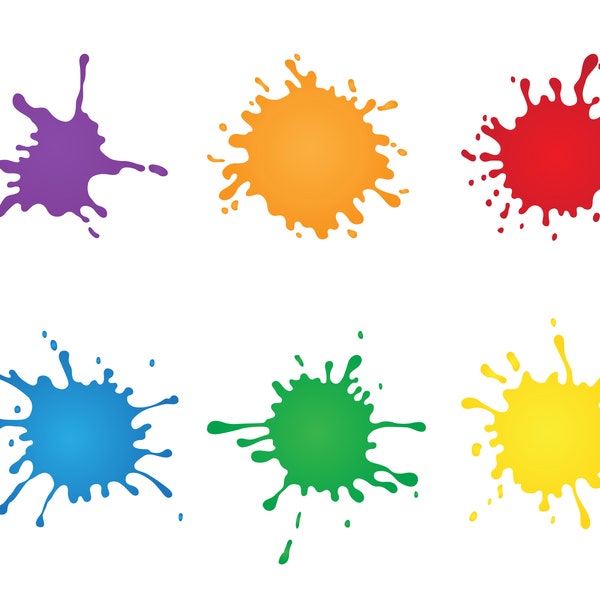 Paint Splats Svg - Etsy