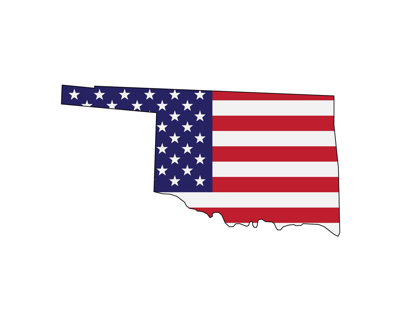 Oklahoma Flag Map SVG, PNG American Flag, Oklahoma Outline Svg ...