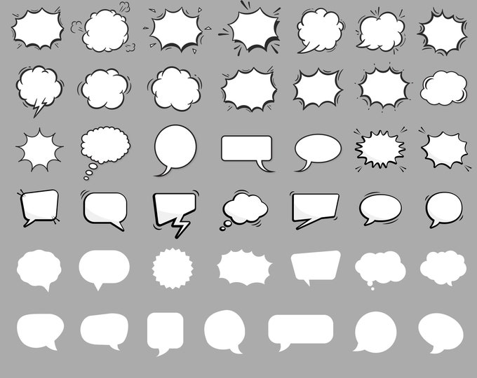 Speech Bubble Svg Bundle Word Bubble Svg Speech Bubble Clip Art Thought ...