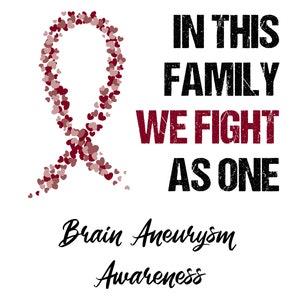 Brain Aneurysm Awareness SVG, PNG, 2 Variants, Cut Files for Cricut ...