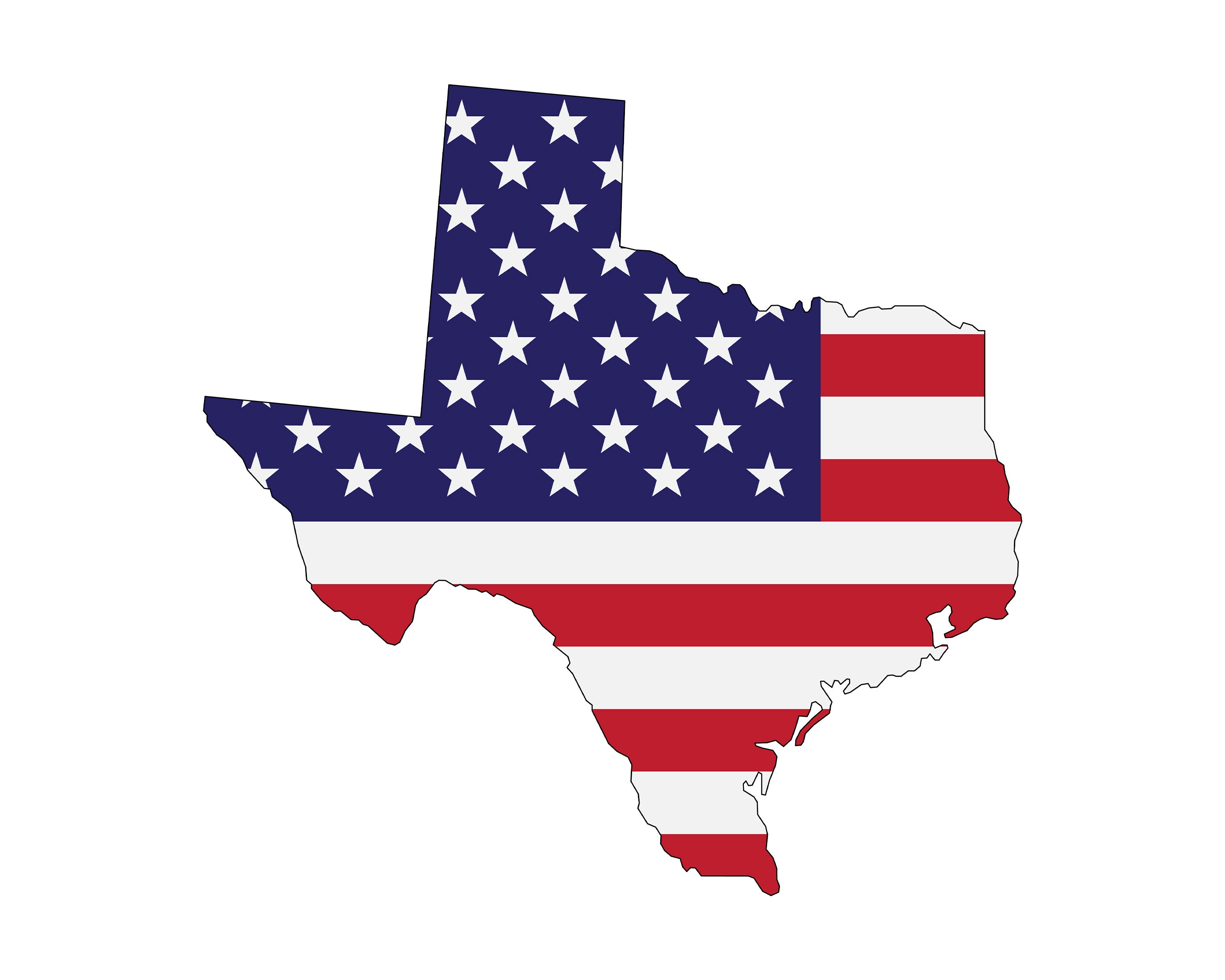 Mapa de la bandera de Texas SVG PNG Bandera estadounidense - Etsy México