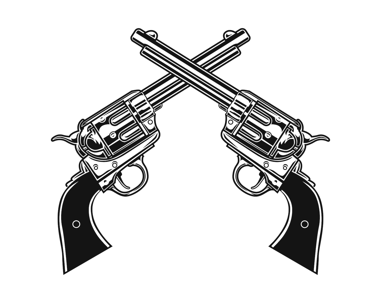 Crossed Gun SVG PNG Revolver Svg Pistol Svg Guns Svg - Etsy Canada