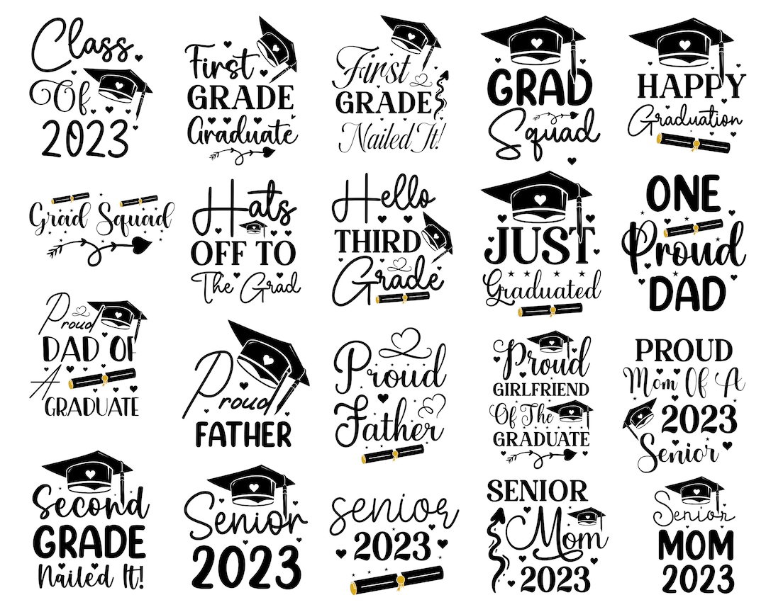 Graduation SVG Bundle, Class of 2023 Svg, PNG, Graduation Quote Svg ...