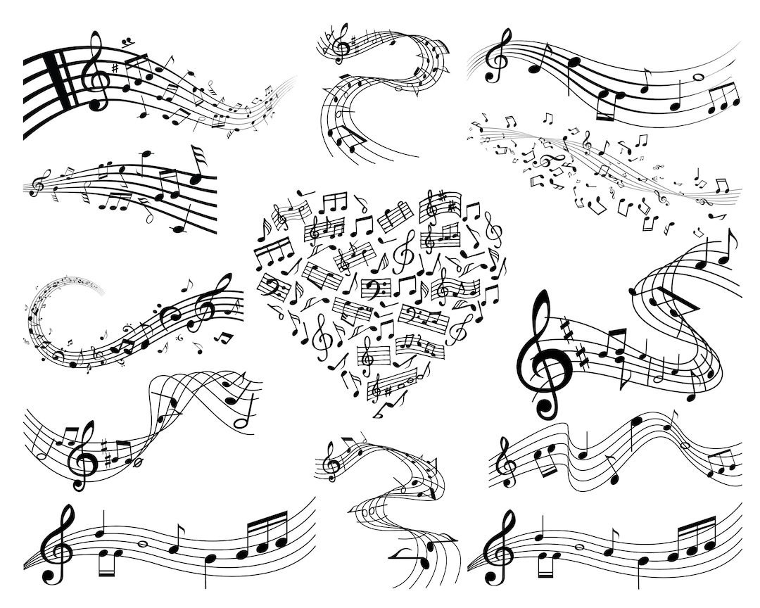 Musical Notes SVG, PNG Bundle, Notes Svg, Musical Notes Clipart, Cut ...