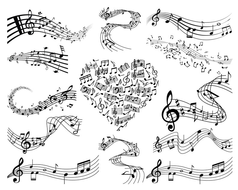 Musical Notes SVG, PNG Bundle, Notes Svg, Musical Notes Clipart, Cut ...
