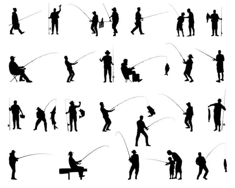 Fisherman SVG Bundle PNG Fishing Cut Files for Cricut - Etsy