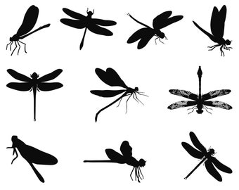 Dragonfly SVG Bundle, Dragonfly Clipart, Dragonfly Png, Dragonfly Silhouette, Cut Files for ...