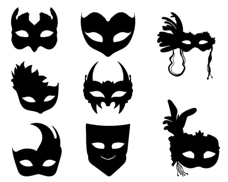 Mask SVG Bundle PNG Carnival Mask Svg Mardi Gras Svg Mask - Etsy