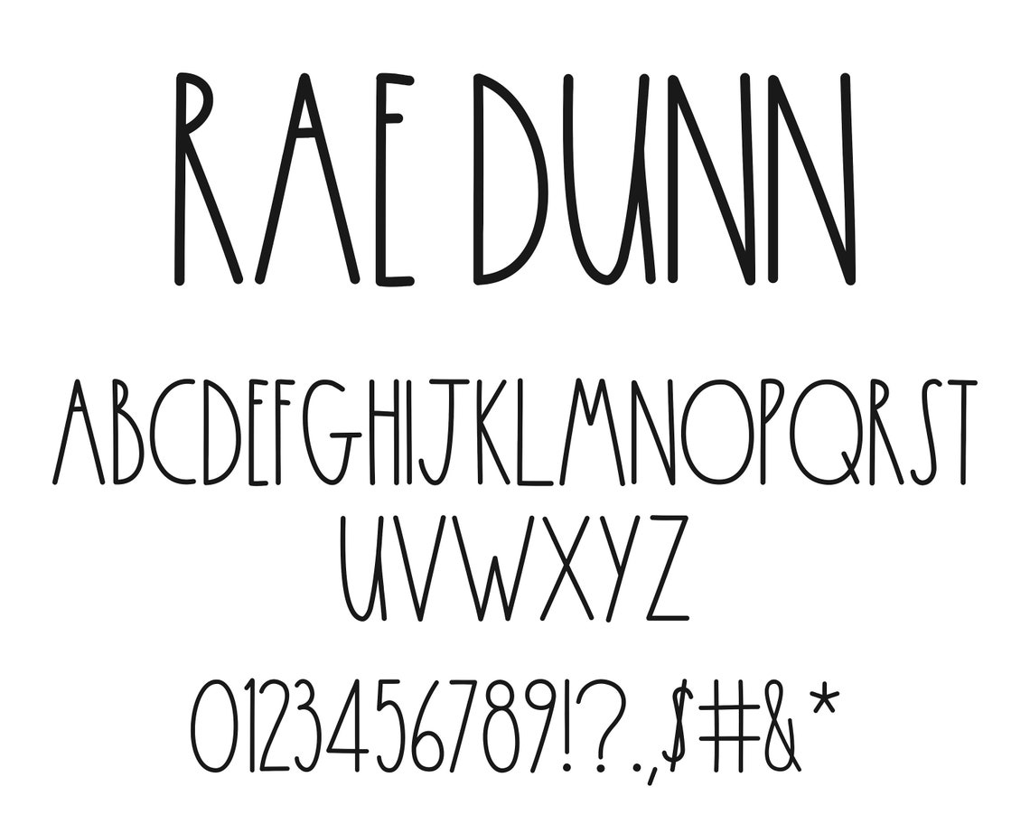 Skinny Font SVG, PNG, TTF, Rae Dunn Font, Farmhouse Font, Font for ...