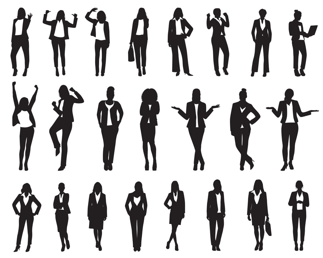 Business Woman Silhouette SVG, PNG, Lady Silhouette, Girl, Woman ...