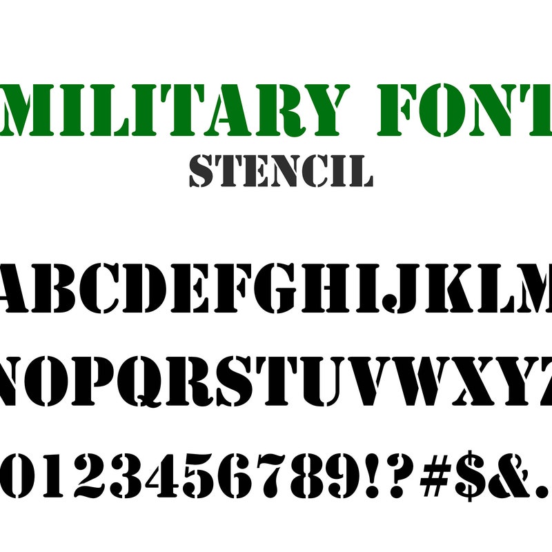 Military Font Svg - Etsy