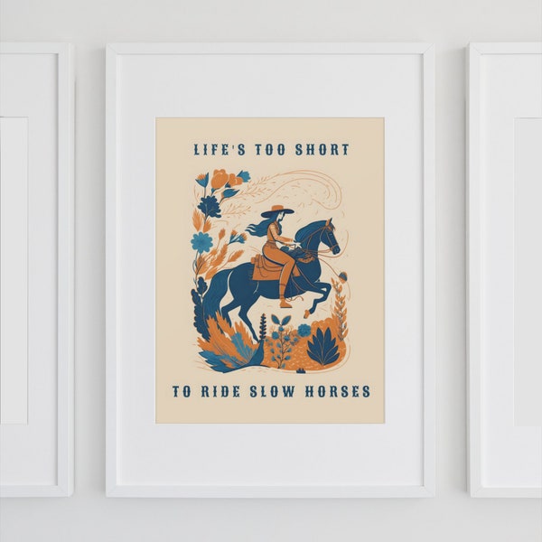Ride Slow Cowboy Art - Etsy