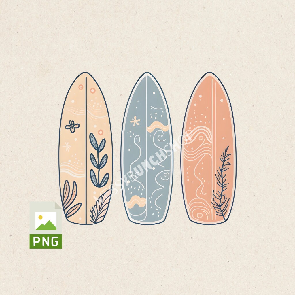 Surf Boards PNG Surf Gift Boho Surf Decoration Surf Board Surfing ...