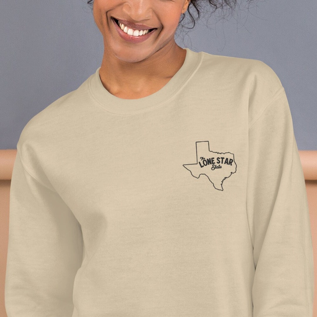 The Lone Star State, Embroidery Ladies Sweatshirt - Etsy