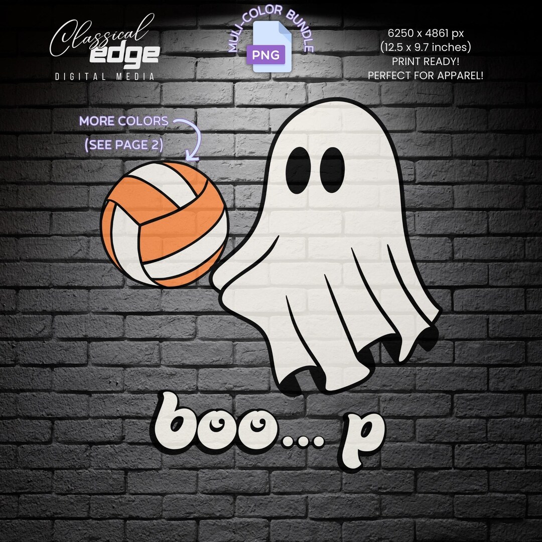 BOOP Ghost Volleyball Graphic - PNG File - Etsy