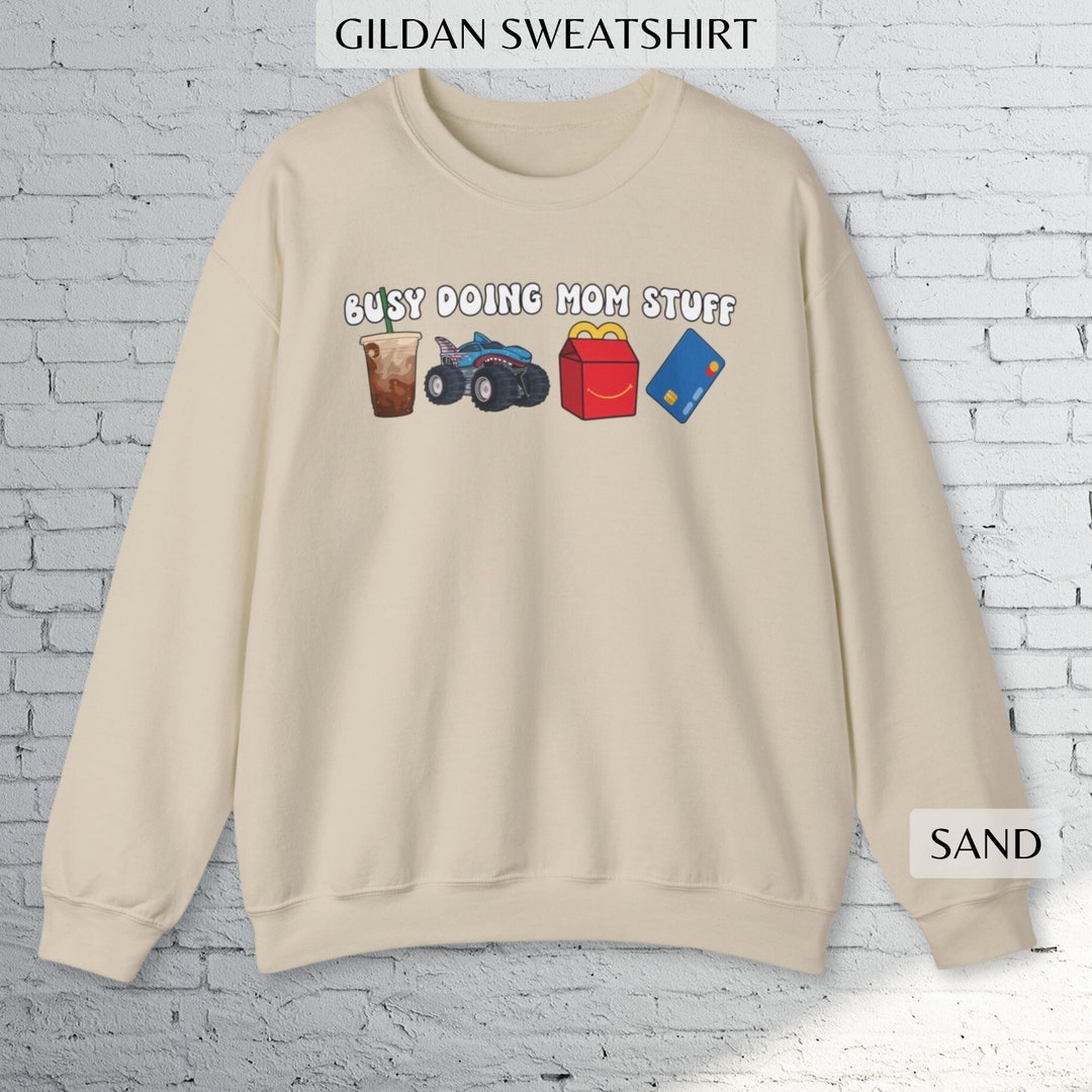 Busy Doing Mom Stuff Happy Heavy Blend™ Crewneck Sweatshirt - Etsy
