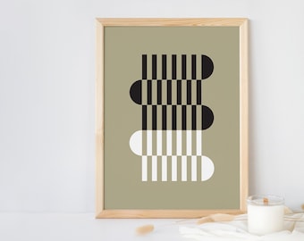 Year of the Rabbit 2023 Poster, Modern Geometric Rabbit Wall Art ...