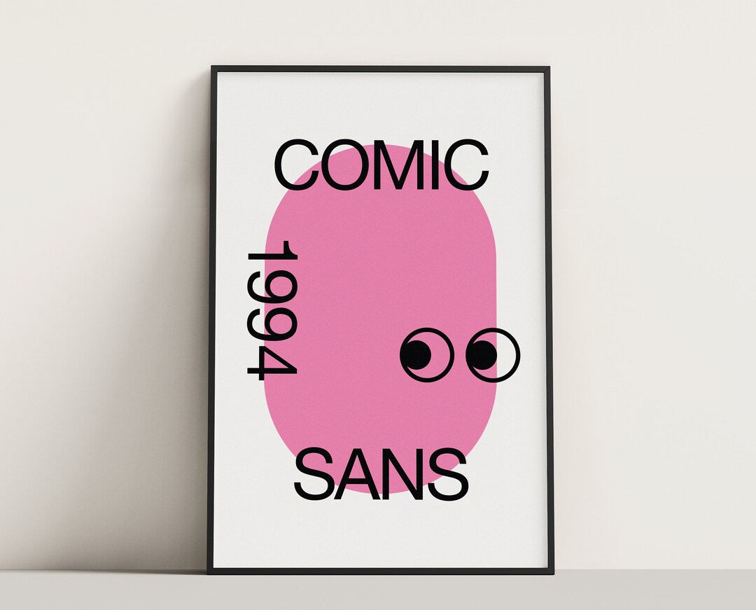 Comic Sans in Helvetica Font Fine Art Print Poster - Etsy