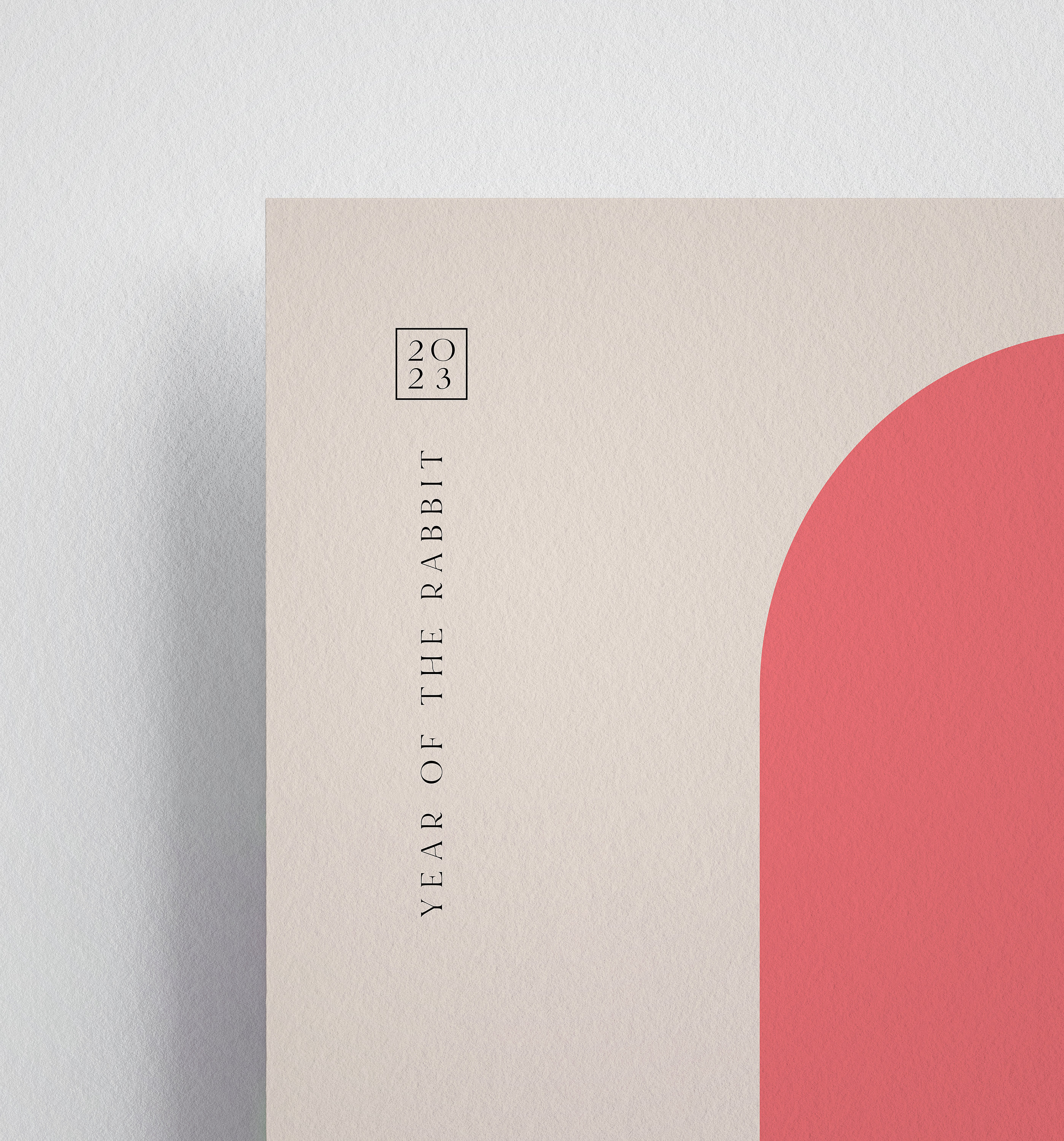 Year of the Rabbit 2023 Poster Modern Geometric Rabbit Wall - Etsy