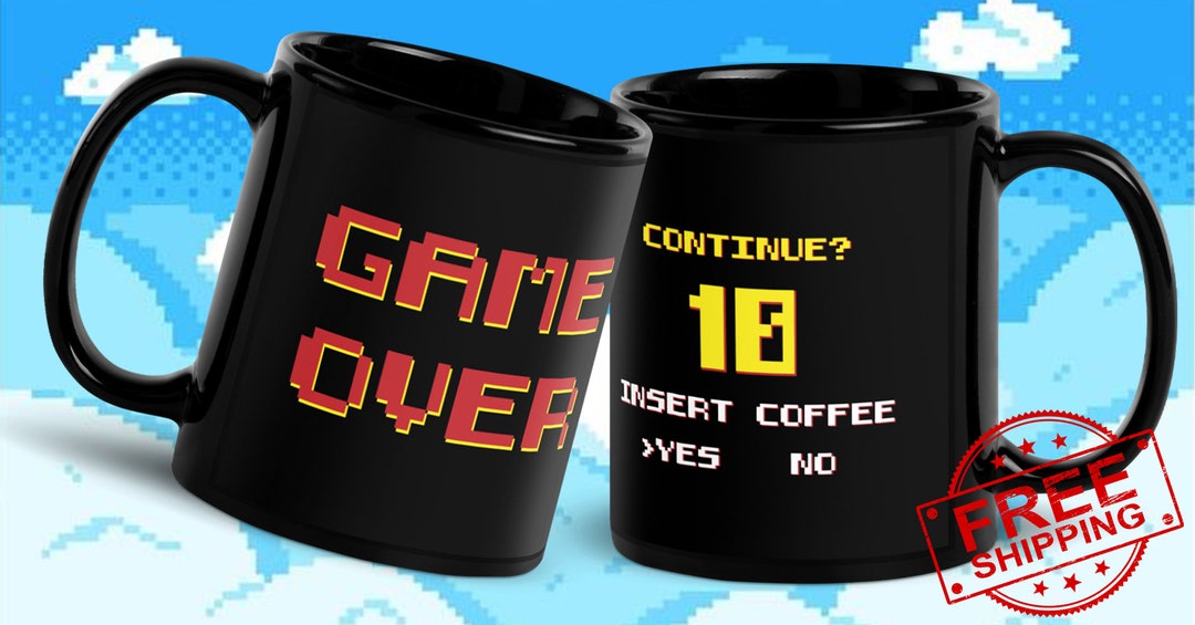 GAME OVER Mug, Video Game, Funny Coffee Mug, Retro Gamer - Etsy
