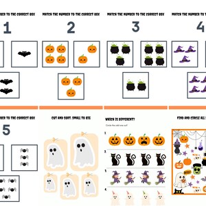 Printable Halloween Worksheets for Preschoolers | Mazes, Number ...