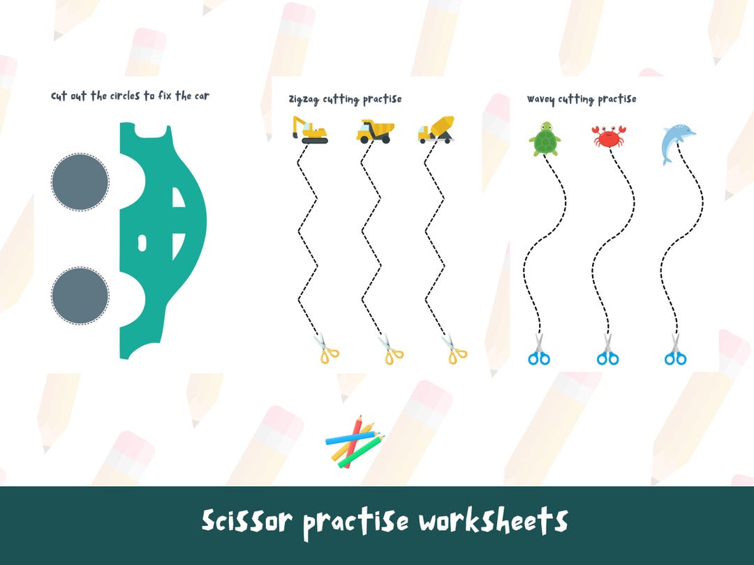 Printable Scissor Practice Worksheets for Preschool & Primary Kids ...