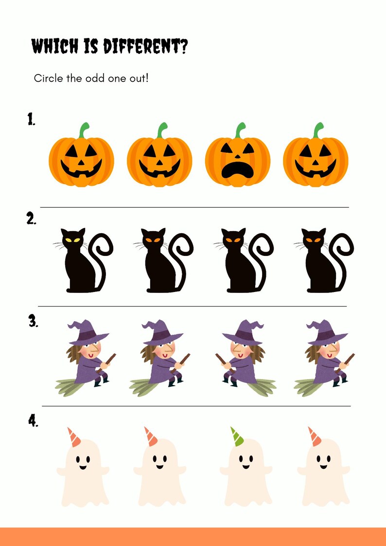 Printable Halloween Worksheets for Preschoolers | Mazes, Number ...