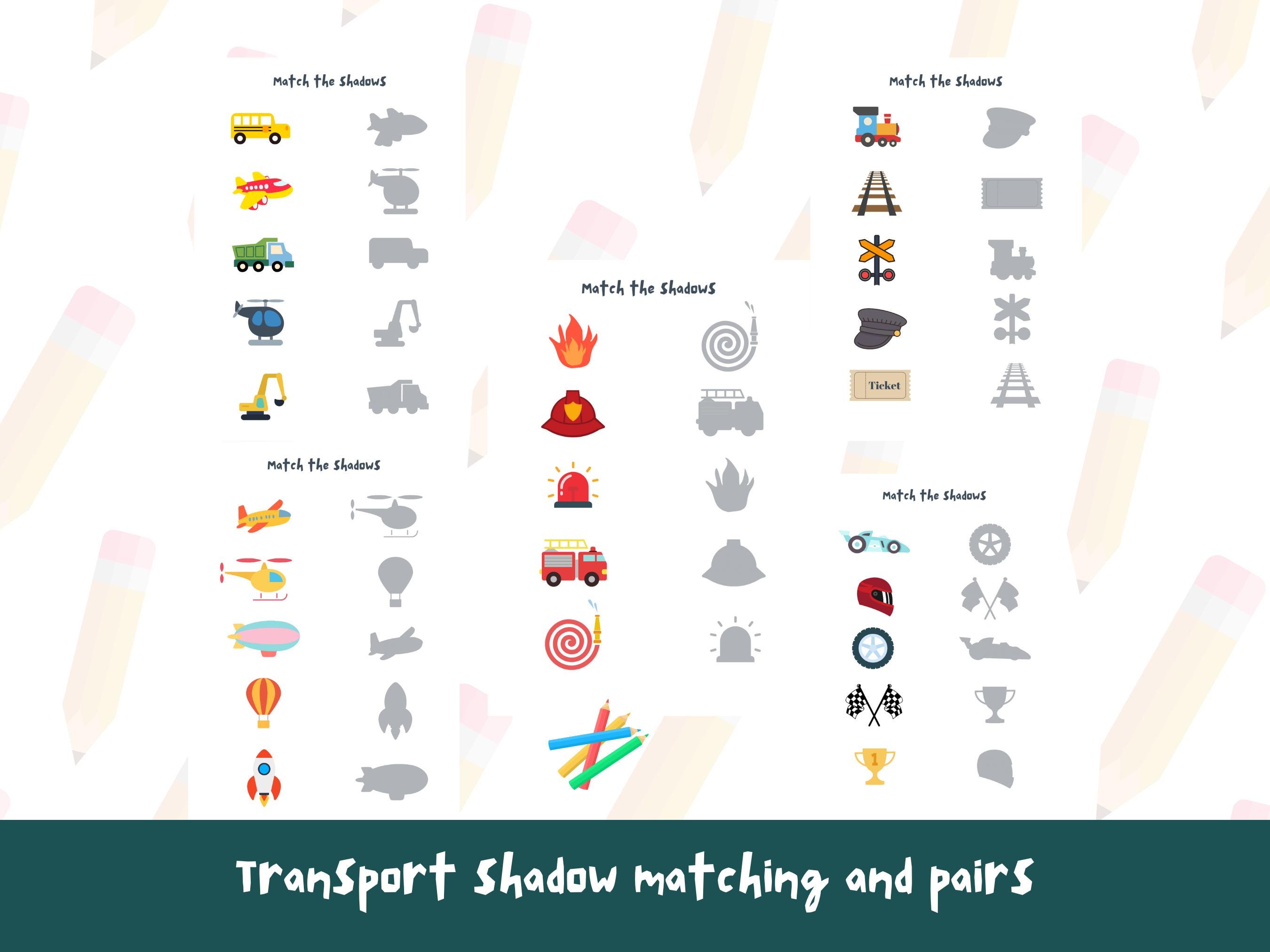 Hojas de trabajo imprimibles de actividades con temas de transporte ...