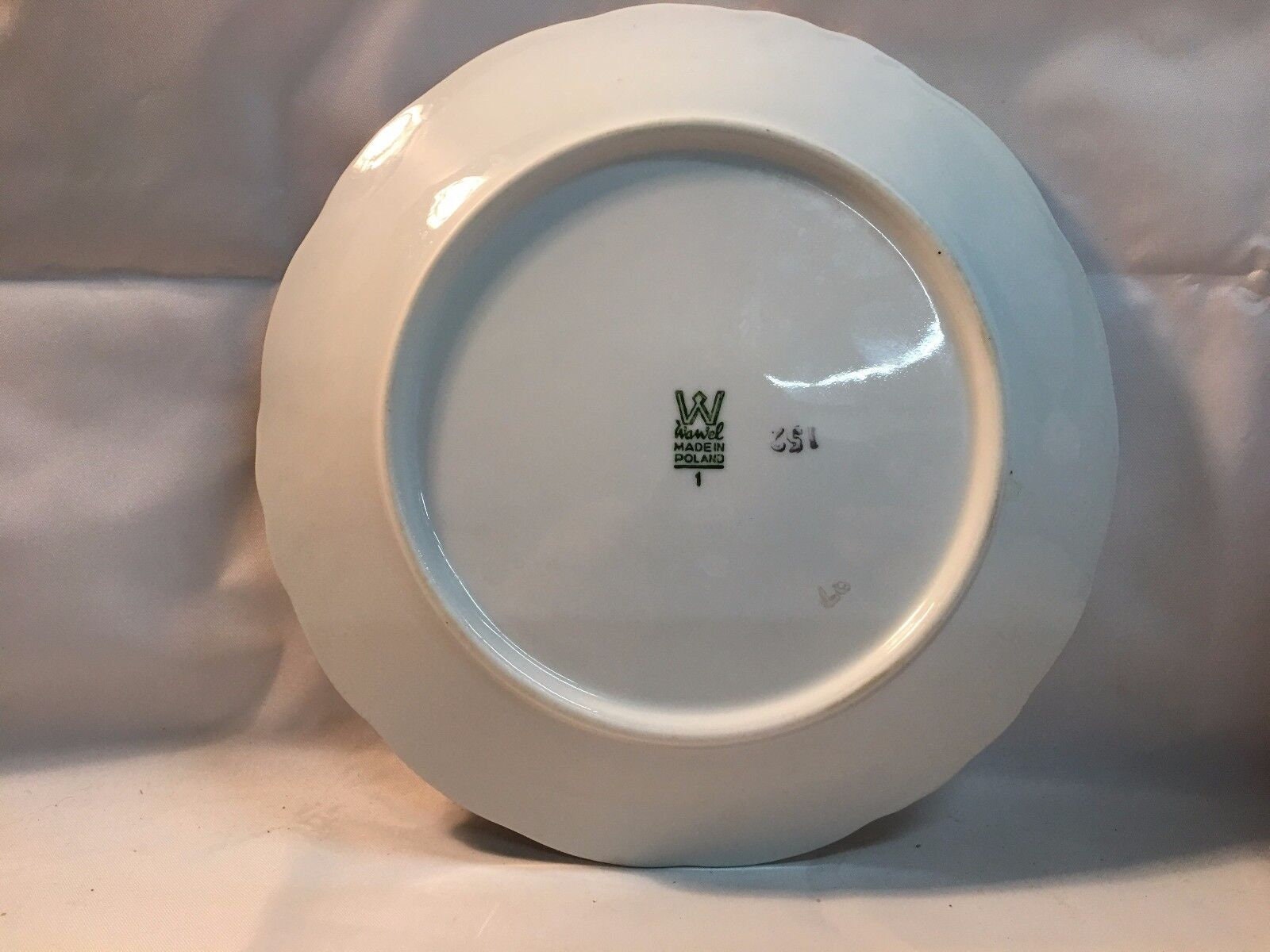 Wawel China Poland Rose Silver Leaves Embossed Scrolls Round - Etsy