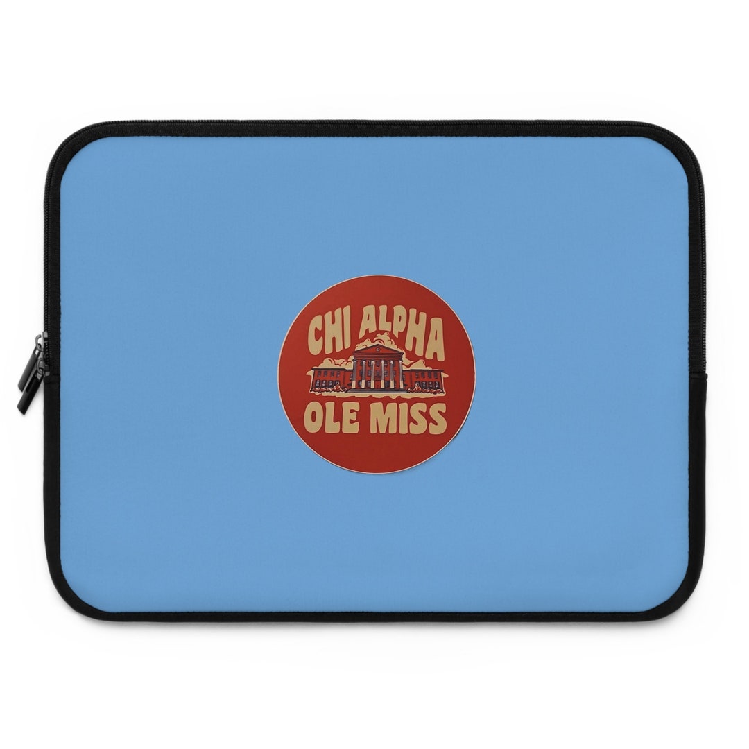 Ole Miss Chi Alpha round Blue Laptop Sleeve - Etsy