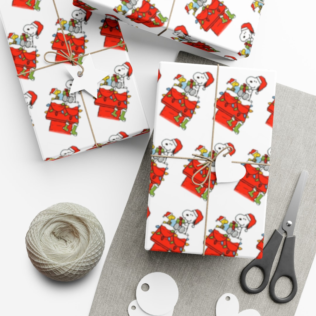 Snoopy Gift Exchange Gift Wrap Papers - Etsy