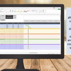 Gantt Chart Template - Etsy