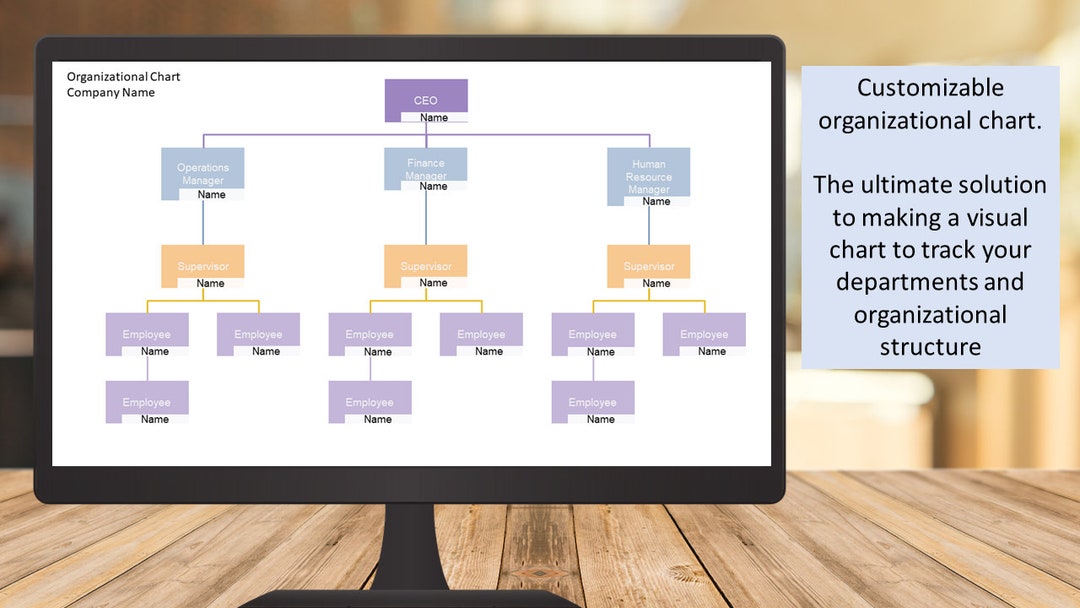 Organizational Chart Template - Etsy