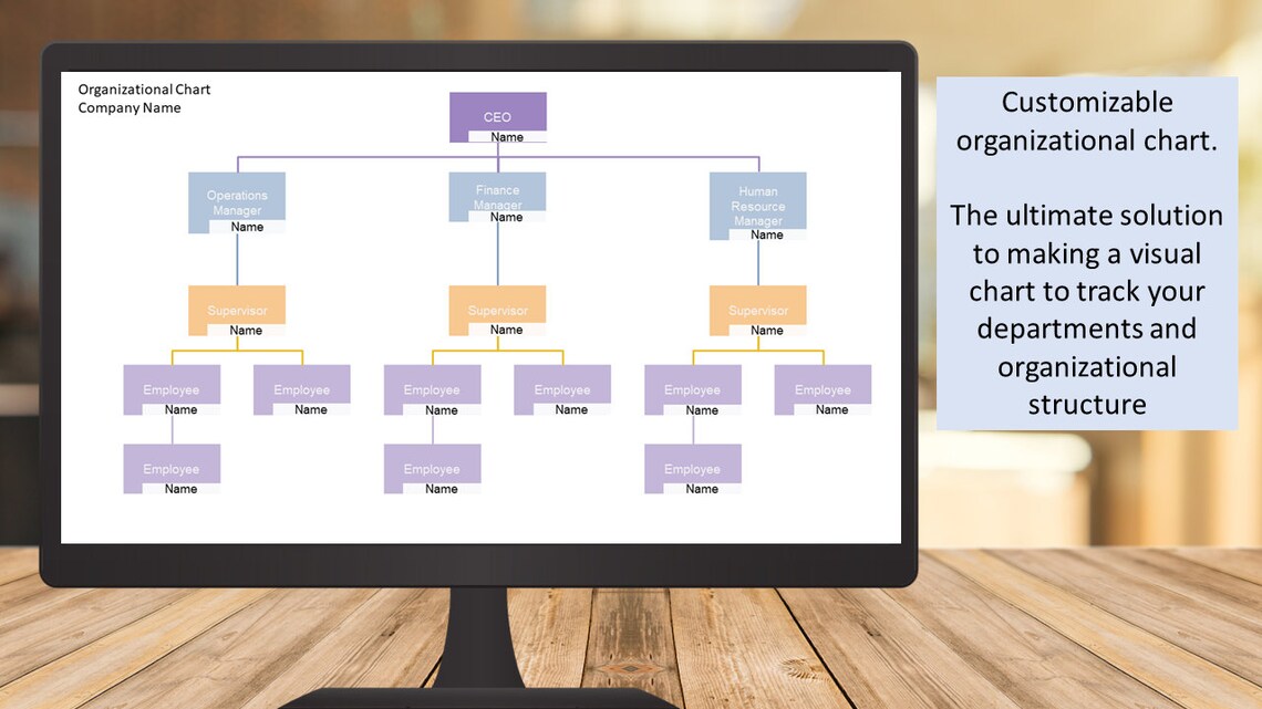 Organizational Chart Template - Etsy