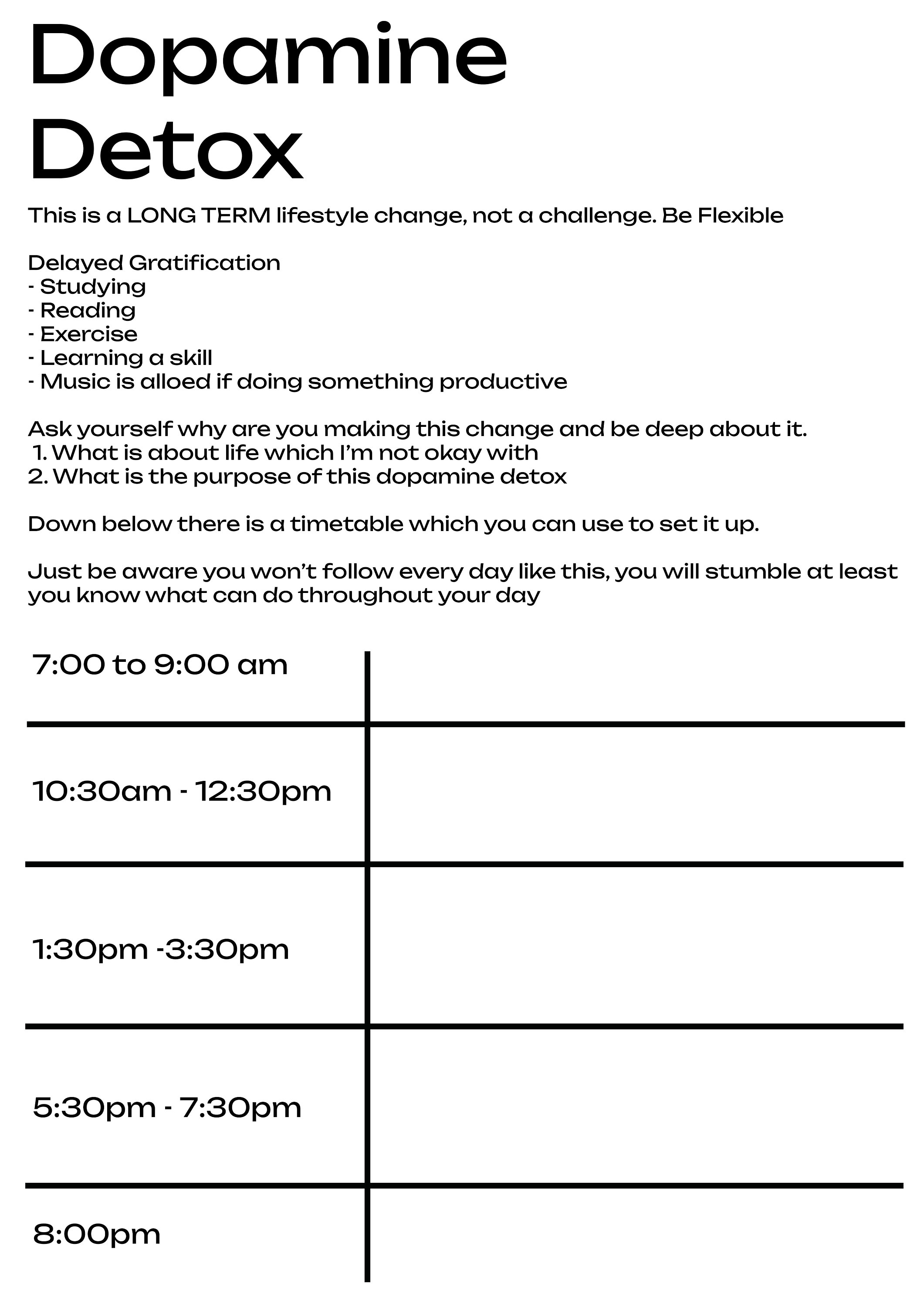 Dopamine Detox Guide - Etsy
