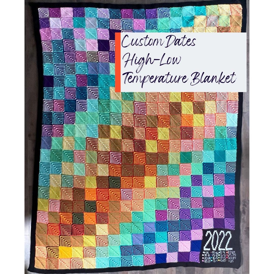 Custom High-low Temperature Blanket Patter, Digital Download, Knitting ...